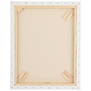 Paramount Pre-Stretched Canvas for Painting- 2-Pack, 8x10" Triple Primed White Canvases- 11/16" Deep, 100% Cotton Stretched Canvas for All Media, Medium Tooth, Back-Stapled, 12oz Primed Weight