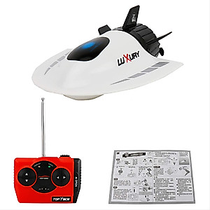 GoolRC Mini RC Submarine Boat, Remote Control Waterproof Diving Toy for Kids (White)