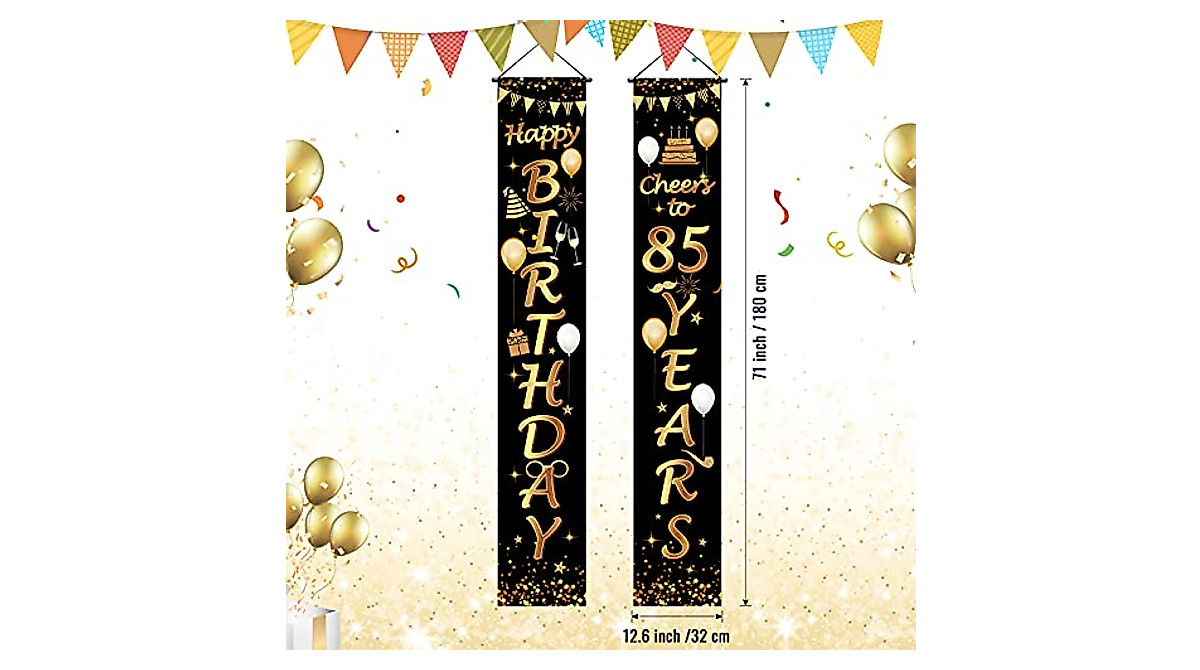 85th Birthday Party Decorations: Cheers to 85 Years Banners