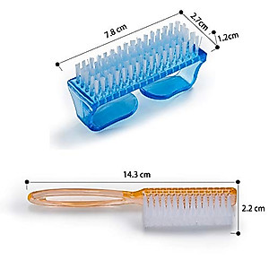 Handle Grip Nail Brush, Hand Fingernail Scrub Cleaning Brushes for Toes and Nails Cleaner, Pedicure Scrubbing tool kit for Men and Women 10 Pack (Multicolor)