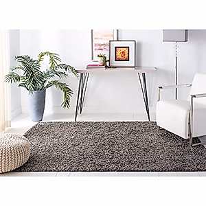 SAFAVIEH Athens Shag Collection 9' x 12' White SGA119B Non-Shedding Living Room Bedroom Dining Room Entryway Plush 1.5-inch Thick Area Rug