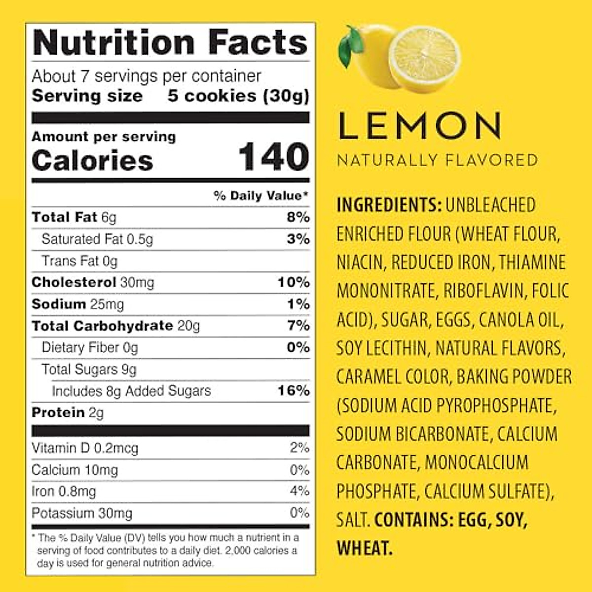 Reko Pizzelle Authentic Italian Style Waffle Cookie, Lemon, 7 Ounce (Pack of 1)