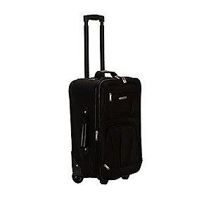 Rockland Fashion Softside Upright Luggage Set, Expandable, Black, 2-Piece (14/19)