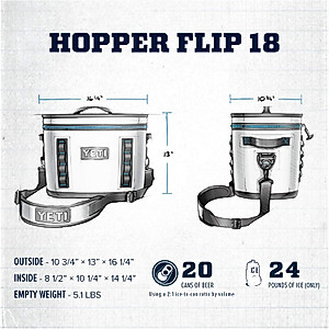 YETI Hopper Flip 18 Portable Cooler, Charcoal