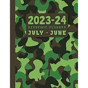 2023-2024 Academic Planner: July 2023 - June 2024 12 Month Weekly Organizer Agenda. School & College Student Week Schedule Calendar. 8.5 x 11 Camouflage Cover