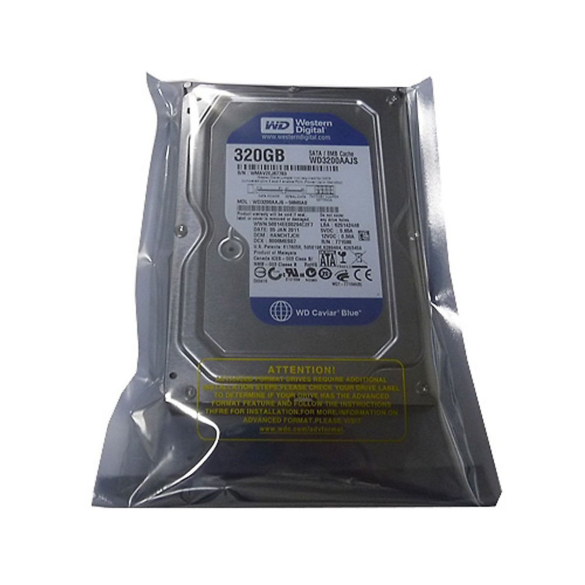 Western Digital (WD) Caviar Blue 320 GB (320gb) SATA II 7200 RPM 8 MB Cache Bulk/OEM Desktop Hard Drive for PC, Mac, CCTV DVR, NAS, RAID- 1 Year Warranty