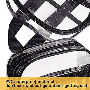 LYroo Clear Bag Stadium Approved Mini Backpack and Clear Crossbody Bag for Women Stadium Concert