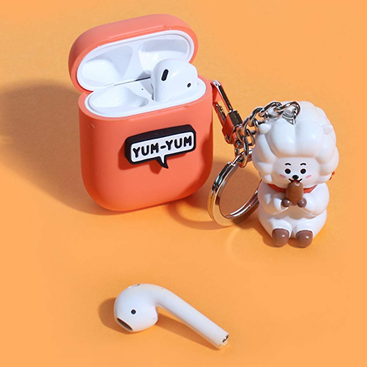 BT21 New Official Merchandise - Apple Airpods Figure Silicone Case with Figure Keyring Keychain (KOYA)