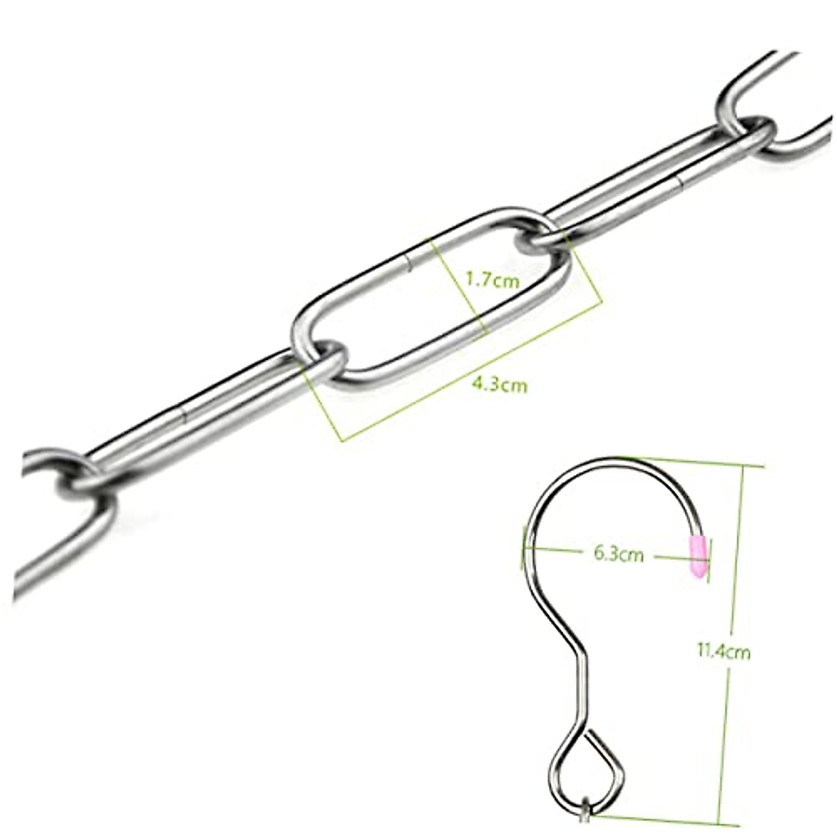 Zerodeko 3pcs Metal Clothing Rack Stainless Steel Chain Portable Drying Rack Clothes Storage Chains Display Hanging Chain Adjustable Clotheslines Clothes Drying Chain Clothes Drying Rack