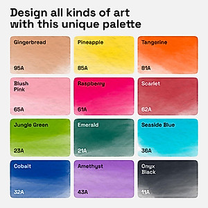 ARTISTRO 12 Watercolor Markers Set – Gift for Girls, Teens & Beginners – Includes Brush Pens, Fineliner and Water Brush – Vibrant, Non-Toxic, Washable – Ideal for Art, Calligraphy & Fun