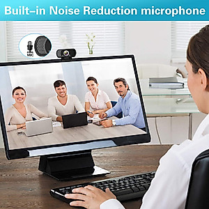 ZIQIAN HD Webcam 1080P Webcam,Live Streaming Web Camera with Stereo Microphone, Desktop or Laptop USB Webcam with 100 Degree View Angle for Conferencing, Streaming, Gaming.Video Calling (N5 Webcam)