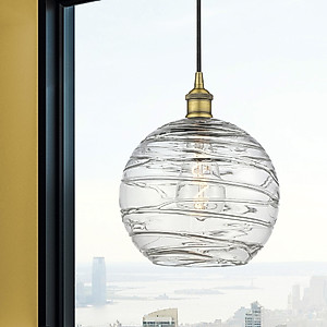 Athens Deco Swirl - 1 Light Mini Pendant in Industrial Style-12.75 Inches Tall and 10 Inches Wide-Oil Rubbed Bronze Fini