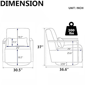 30.5" W Swivel Modern Boucle Upholstered Accent Chair with Solid Wood Armrests, Comfy Lounge Reading Chair, Side Armchair for Hotel Bedroom Living Room Office Nursery Room (Ivory)