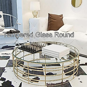 SAGIDAR Round Tempered Glass,Tempered Glass Round Table Top, Clear Glass High Gloss, Round Table Glass Top, Kitchen Dining Table Top, Tempered Glass Top, 15IN 24IN 30IN 35IN 40IN