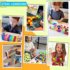 BrainSpark Digit Blocks 48 Pieces Black White and Grey Magnetic Cubes Building Set, Magnetic Blocks for Kids