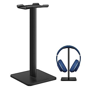 Link Dream Headphone Stand Headset Holder Gaming Headset Holder with Aluminum Supporting Bar Flexible Headrest Anti-Slip Earphone Stand for All Headphones