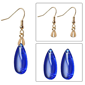 50pcs Stainless Steel Earring Hooks Hypoallergenic French Wire Earring Ball Hooks with Pendant Clasp for Crafts DIY Jewelry Making