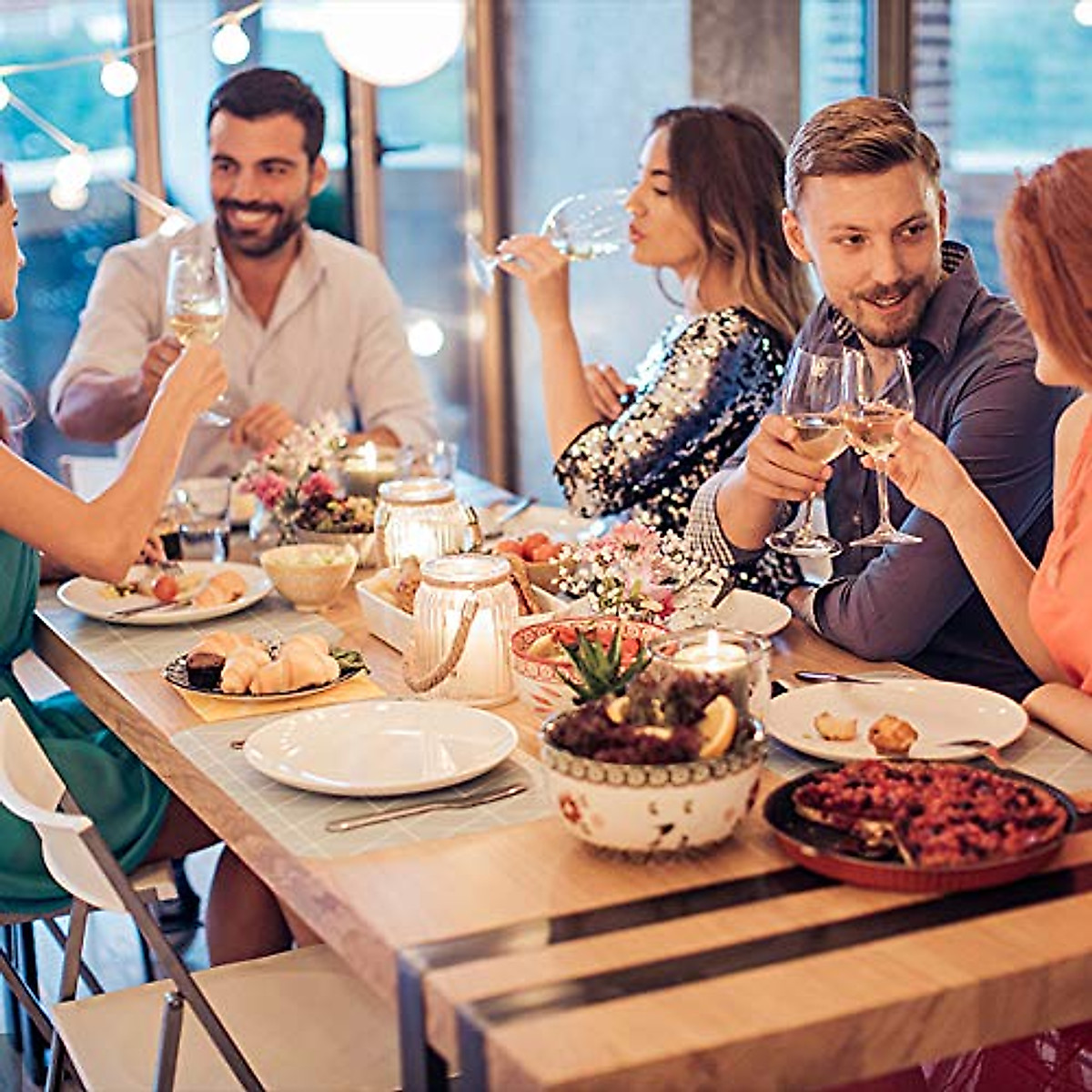 White Votive Candles in Glass, 15 Hours Unscented Soy Wax Candles for Wedding Home Spa Holidays Party, 12 Packs