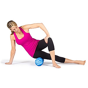 OPTP PRO-ROLLER Soft Density Foam Roller - Professional 18 Inch Foam Roller for Massage; Short Foam Roller and Physical Therapy Roller for Balance and Stability Training Exercises - Blue 18” x 6”