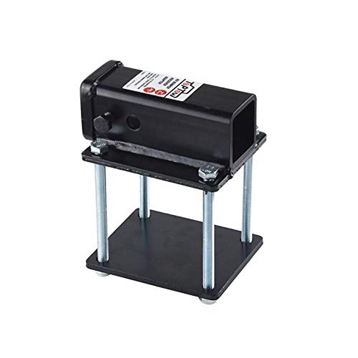 TOPTOW RV Bumper Hitch Receiver 63801 for 4 inch to 4.5 inch Beams, 2 inch Receiver Opening, Fits for Bike Racks, Cargo Carriers Camper-on