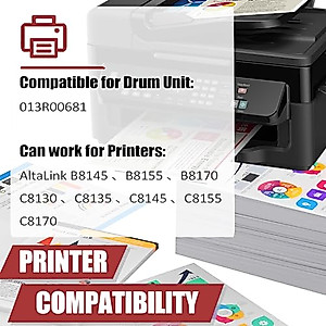 Replacement 013R00681 Imaging Unit Compatible for Xerox 013R00681 C8130 Drum Unit Work for Xerox AltaLink B8145 B8155 B8170 C8130 C8135 C8145 C8155 C8170 Printers 1 Yellow Pack