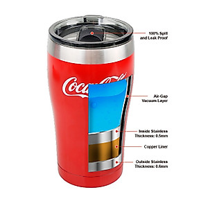 Coca-Cola Stainless Steel Tumbler, Red, 12 Ounces, 84-843