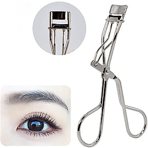 GOUWEIBA 28pcs Eyelash Curler Refill Pads - Silicone Rubber Universal Eye Lash Curler Replacement with Clear Storage Box (Black)