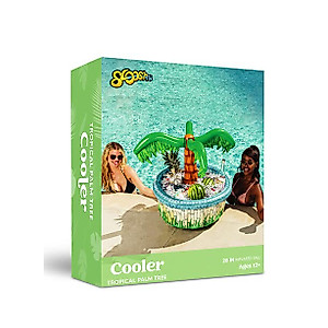 JOYIN 28” Inflatable Palm Tree Cooler, Luau Hawaiian Tropical Beach Themed Party Decorations, Blow Up Palm Trees Cooler Outdoor Party Supplies, Kids Adults Birthday Party Décor