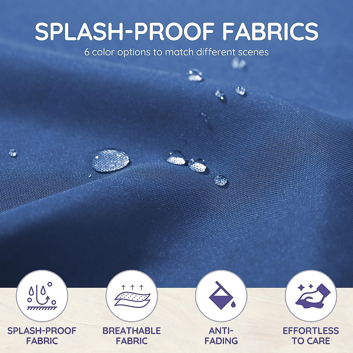 Sutteles Deep Seat Patio Cushions, Outdoor Chair Cushion Set, Patio Furniture Cushion with Removable Cover, Suitable for Patio Outdoor Furniture 24 x24 in (Navy)