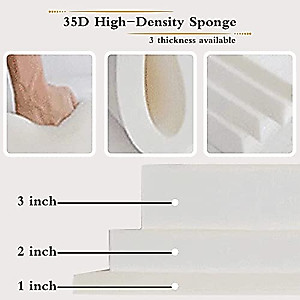 Viaplser Bay Window Seat Cushion Angled Trapezoid Shape Custom Indoor Outdoor Kitchen Bench Patio Furniture Long Sofa Chair Non-Slip Seating Pads Replacement