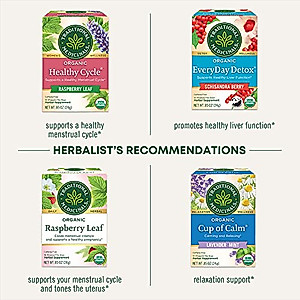 Traditional Medicinals Tea, Organic Stress Ease, Relieves Tension, Promotes Relaxation, 16 Tea Bags