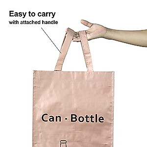 JIALAI HOME Separate Recycling Waste Bin Bags for Kitchen Home - 42 Gallon Recycling Bins (Pink, Green, Gray) Waste Trash Sorting Organizer, Reusable Waterproof, Pack of 3 Bags