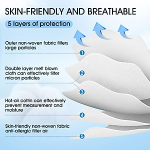 Semask Kids KN95 Adjustable Masks 30 Pack, Individually Wrapped Disposable Masks with Adjustable Ear Loops (White)