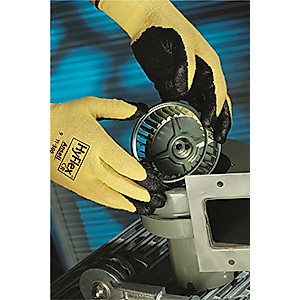 Ansell HyFlex 11-500 Kevlar Glove, Cut Resistant, Black Foam Nitrile Coating, Knit Wrist Cuff, Large, Size 9 (Pack of 12)