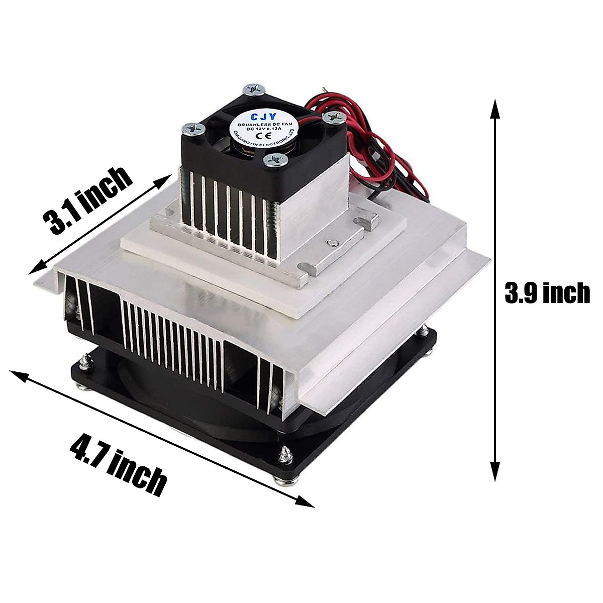 Yrhrol DC 12V DIY Thermoelectric Peltier Refrigeration Cooling System Kit Semiconductor Cooler Heat Sink Conduction Module Fridge Mini Air Conditioner Refrigeration