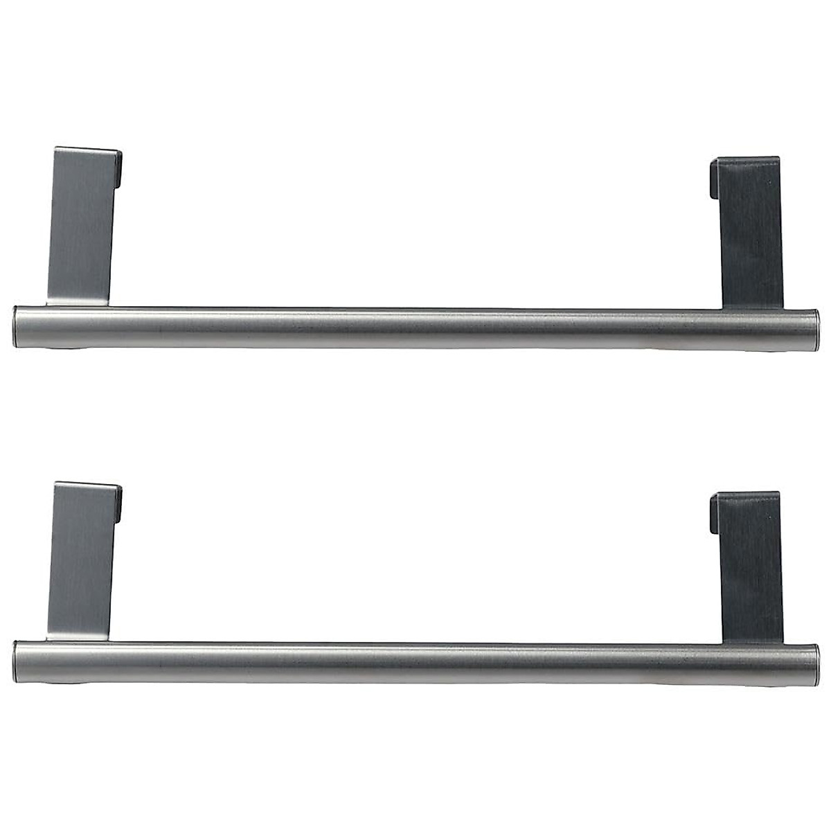 hobbyme 2pcs Cabinet Door Back Rag Hanger Towel Bar, Stainless Steel Single Pole Towel Rack, No-Punch Towel Rack, Cabinet Door Towel Holder