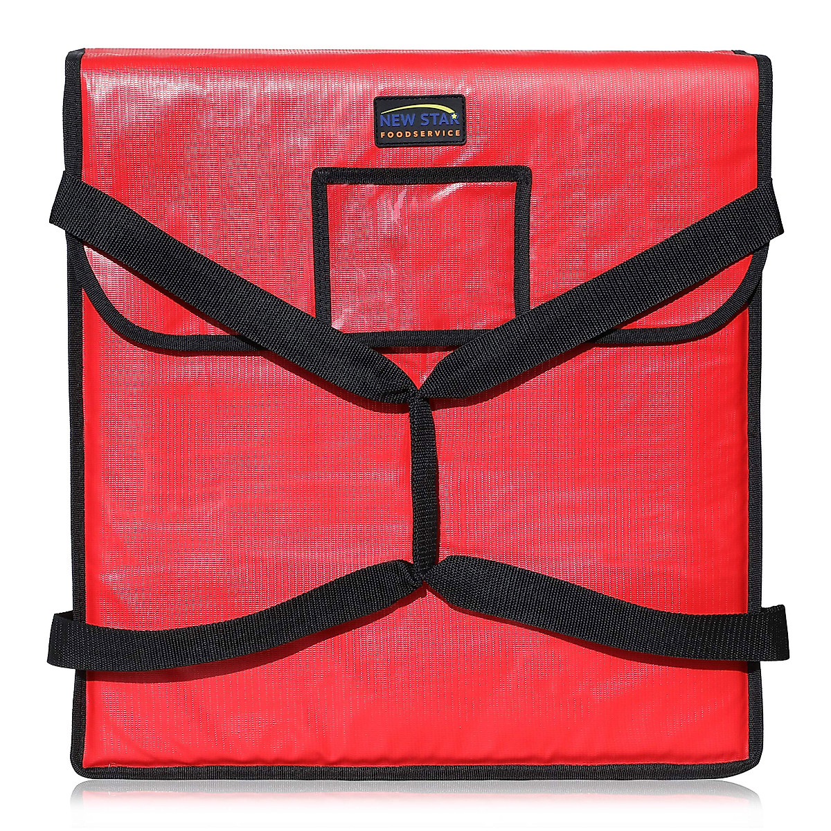 New Star Foodservice 50110 Insulated Pizza Delivery Bag, 22" by 22" by 5", Red