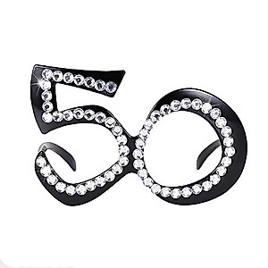 KKBES Happy Birthday Glasses 50th Birthday Party Eyeglasses Birthday Party Props 50th Anniversary Party Glasses Farty Favors
