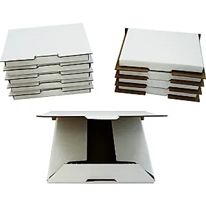 (10) Standard Fold-Up White Cardboard Single CD Jewel Case Mailers - CDBC01 - Shipping Boxes
