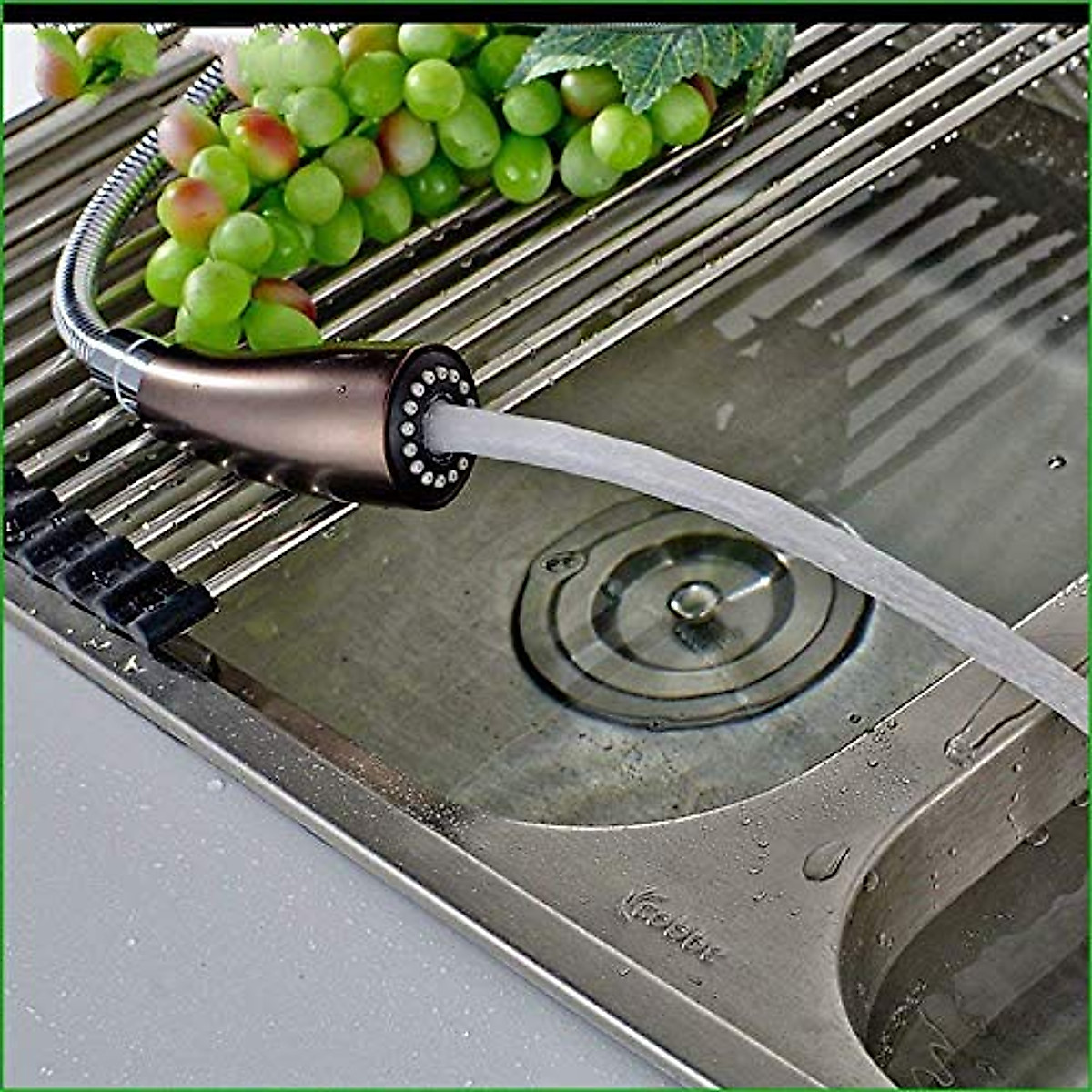 Bathroom Sink Mixer Taps Faucet Bath Waterfall Cold and Hot Water Tap for Washroom Bathroom and Kitchen Full Copper Red Brown Single Handle Single Hole Rotatable Pullable