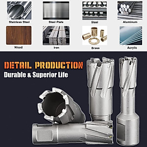 SagaSave 29MM x 35MM High Speed Steel Cyclone Annular Cutter，Metal Hole Cutter for Stainless Steel, Metal, Iron, Steel, Brass,Wood 1PCS