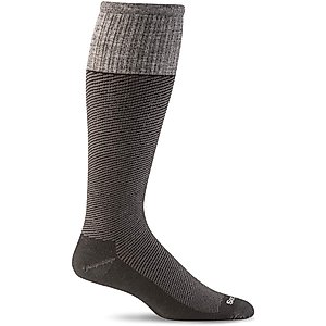 Sockwell Men's Bart Moderate Graduated Compression Sock, Black - L/XL