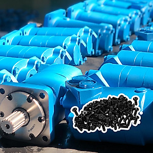 Mxfans 100pcs Black 10.9 Alloy Steel Flat Head Hex Screws M3 x 10mm