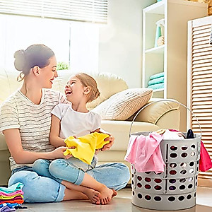 Laundry Basket Collapsible Baby toys Organizer, Foldable Storage Bin, Compact Toy Bins, Baskets for Dirty Clothes, Space Saver for Small Rooms, (1 count) Grey