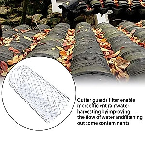 1/4pcs Roof Gutter Guard Filter,Guard Filters Debris Drain Net Cover Stops Blockage Strainer for Preventing Blockage Leaves(1pc)