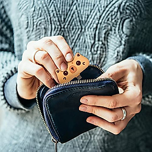 HRNAKDFKL Portable Charger - Cute Power Bank Emergency Charging 2 Pack 800mAh USB C iOS Power Bank with LED Night Light External Battery Pack Charger Compatible with iPhone & Type C (USB C & iOS)