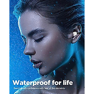 PRIVCUST Open Ear Headphones Bone Conduction Headphones Noise Cancelling Headphones Ear-Hook Headphones Bluetooth Workout Headphones Open Ear Earbuds for Sports