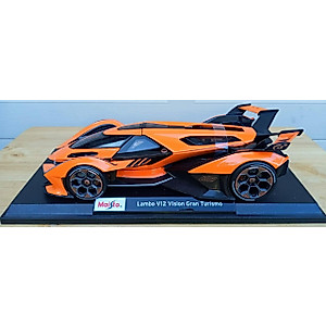 Maisto Lamborghini V12 Vision Gran Turismo Orange Metallic Special Edition 1/18 Diecast Model Car