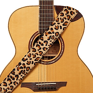 Amumu Crushed Flocked Guitar Strap Flocking Leopard for Bass, Electric & Acoustic Guitar Accessories