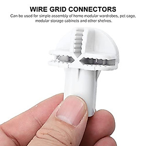 Scicalife 8pcs Modular Closet Organizer Connector Modular Closet Wire Grid Cube Connectors Buckles Cube Storage Shelving Unit Connectors Closet Clasp Clip